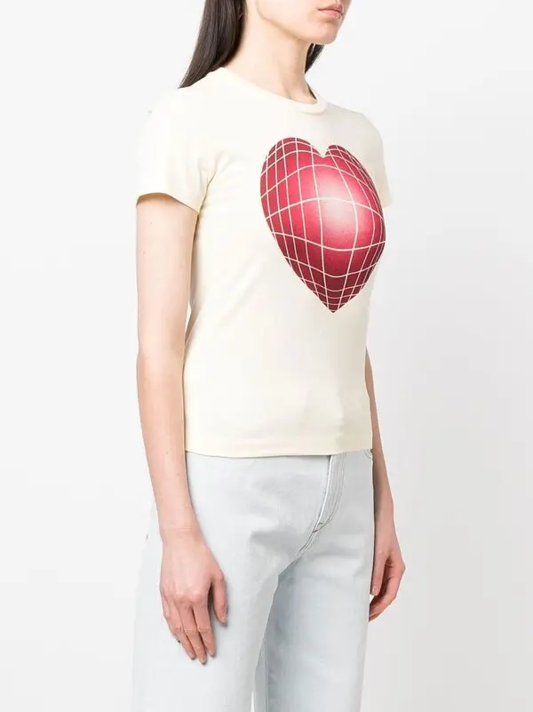DIESEL® T-sli-c2 Grid Heart-print T-shirt