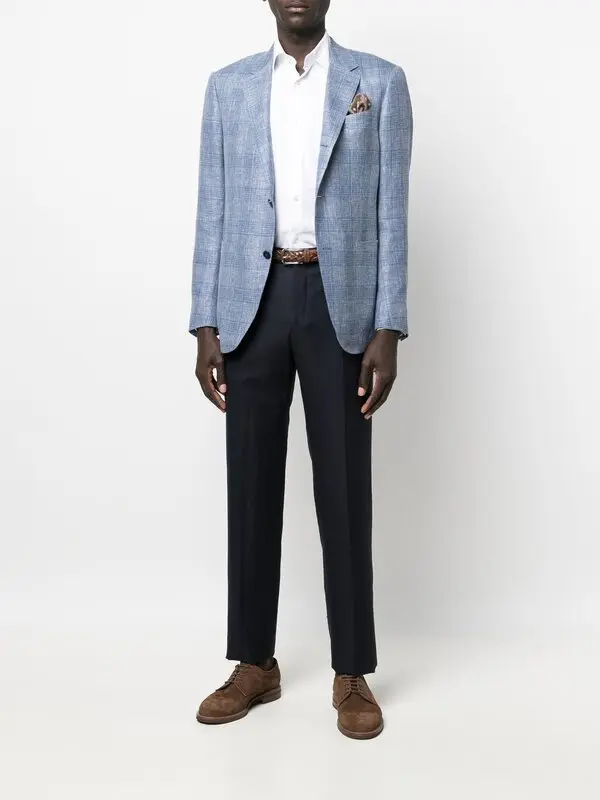 Zegna Checked Single-breasted Blazer