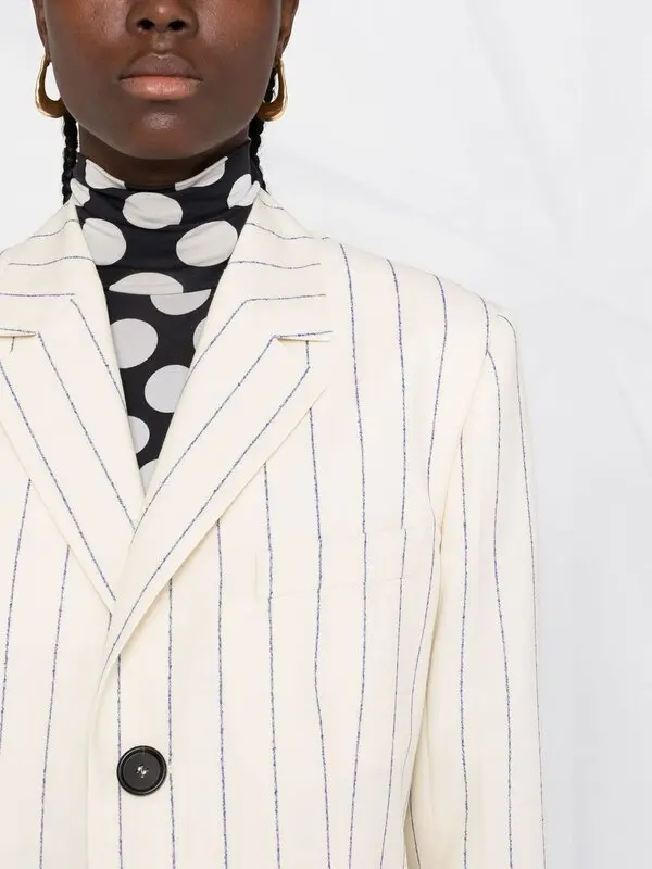 Marni Striped Virgin Wool Blazer