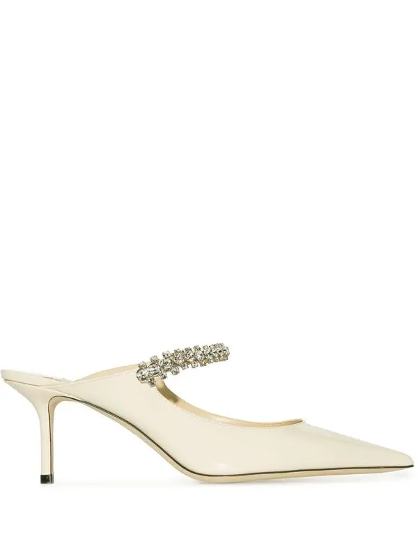 JIMMY CHOO 65mm Bing Leather Mules - Neutrals