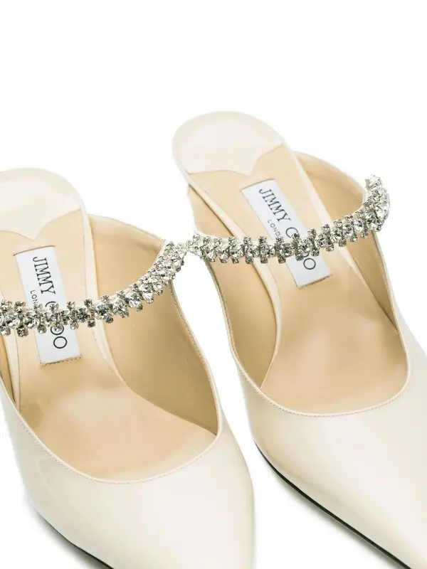 JIMMY CHOO 65mm Bing Leather Mules - Neutrals