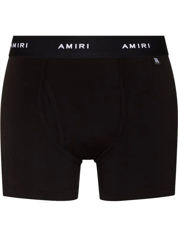 Amiri Logo-waistband Briefs - Black