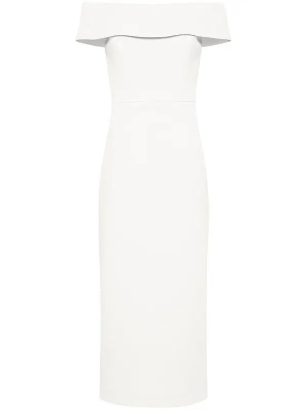 Rebecca Vallance Amore Off-shoulder Midi Dress - White