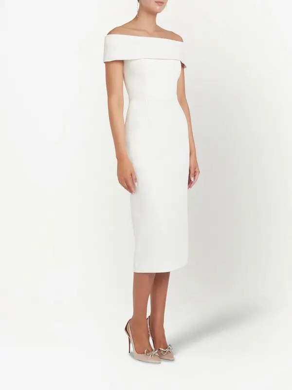 Rebecca Vallance Amore Off-shoulder Midi Dress - White