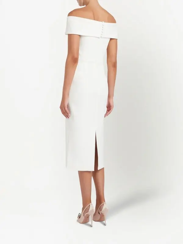 Rebecca Vallance Amore Off-shoulder Midi Dress - White