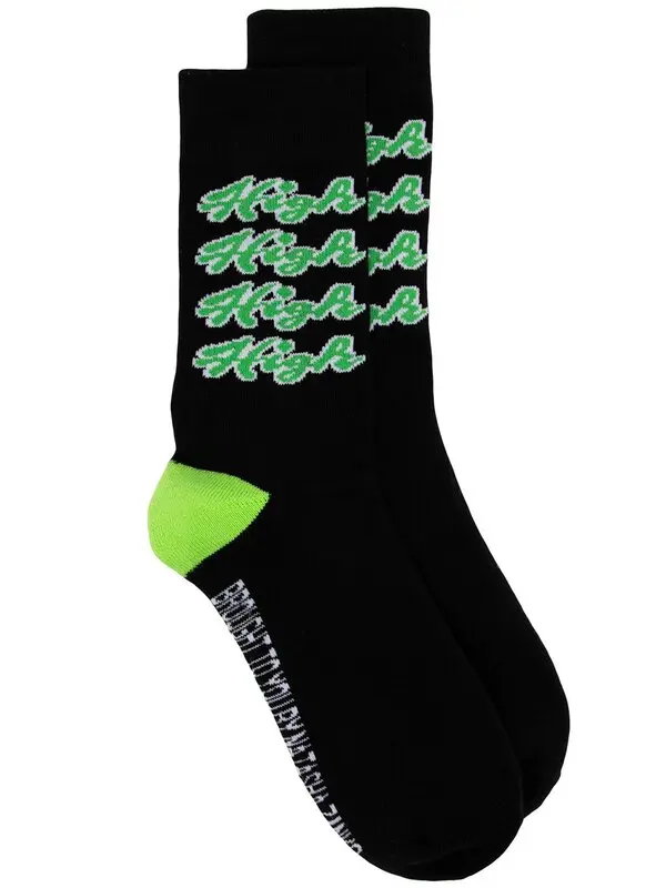 Natasha Zinko High Three-pack Cotton Crew Socks - Black