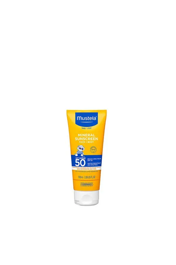 MUSTELA Spf 50 Mineral Sunscreen Lotion - Red
