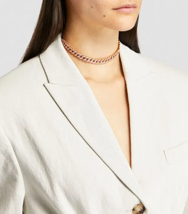 Shay And Pavé Diamond Links Choker
