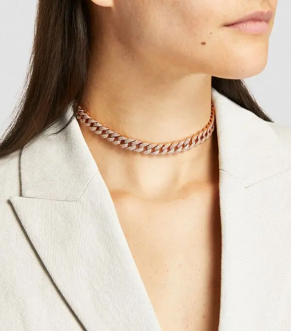 Shay And Pavé Diamond Links Choker