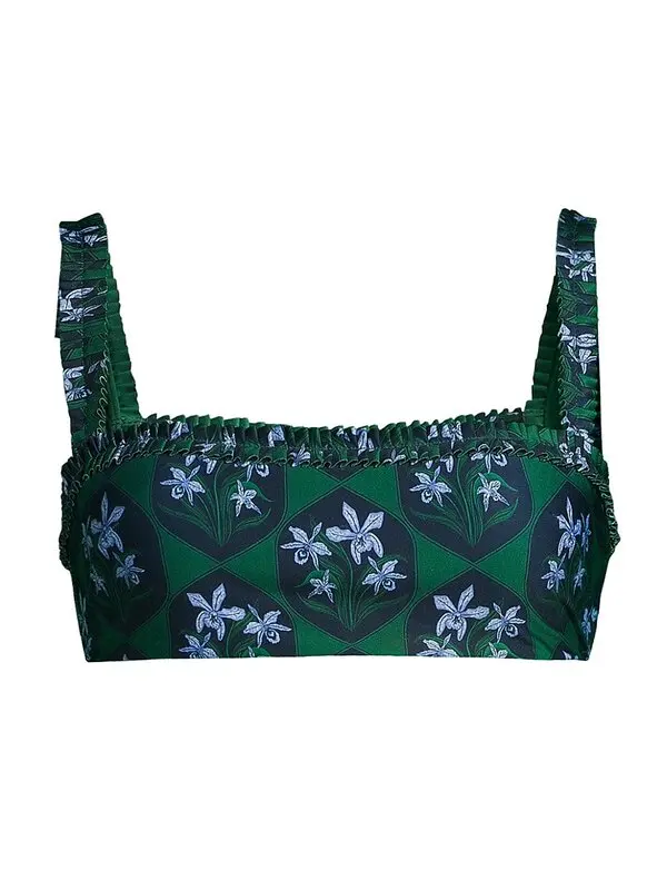 Agua Bendita Alegria Olmo Ruffled Bikini Top