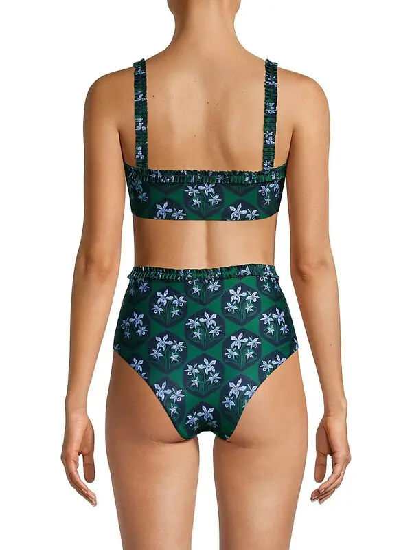 Agua Bendita Alegria Olmo Ruffled Bikini Top