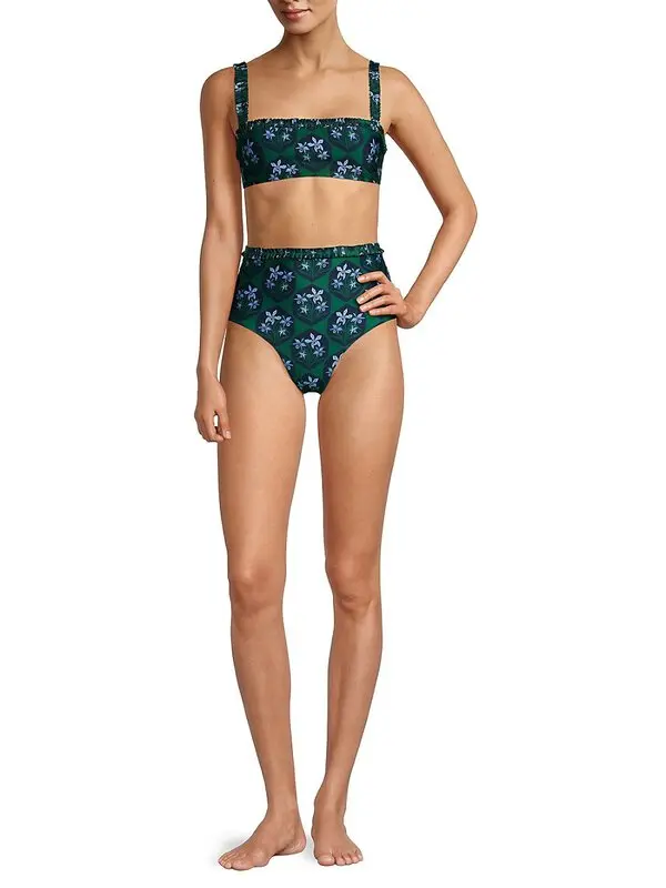Agua Bendita Alegria Olmo Ruffled Bikini Top