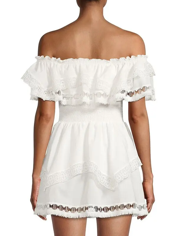 Peixoto Wyatt Lace-trim Dress - White