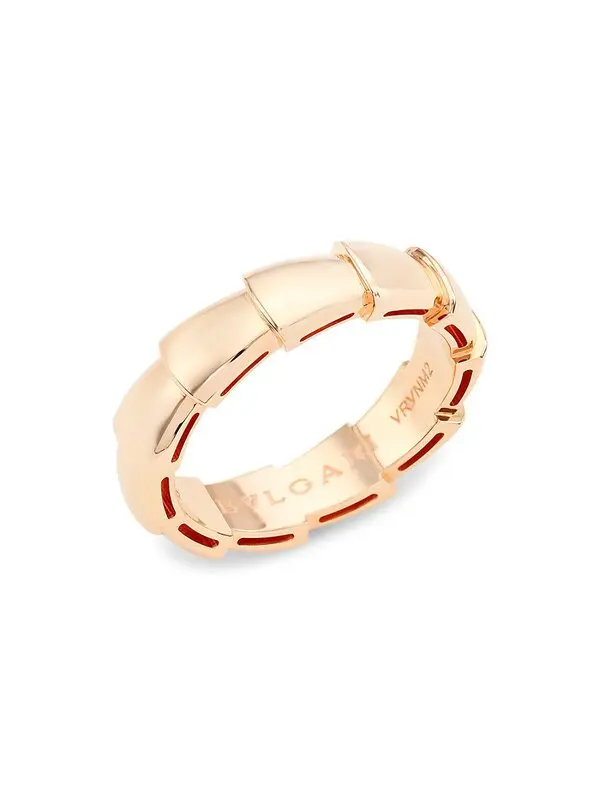 BVLGARI Serpenti Viper 18k Rose Gold Band Ring