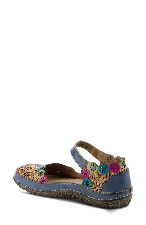 SPRING STEP SHOES Kysandra Fleur Mary Jane Flat - Blue Multi