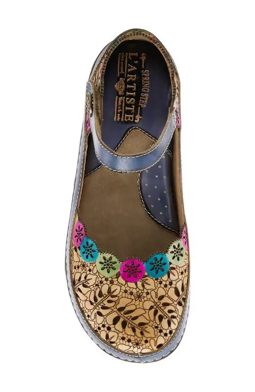 SPRING STEP SHOES Kysandra Fleur Mary Jane Flat - Blue Multi