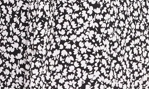 Chaus Floral Print Midi Dress - Black/white 010
