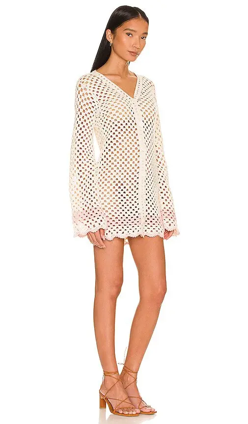 Lpa Lanita Crochet Mini Dress In Ivory