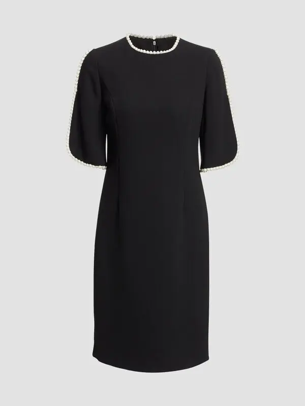 Rickie Freeman For Teri Jon Embellished Slit Sleeve Sheath Dress