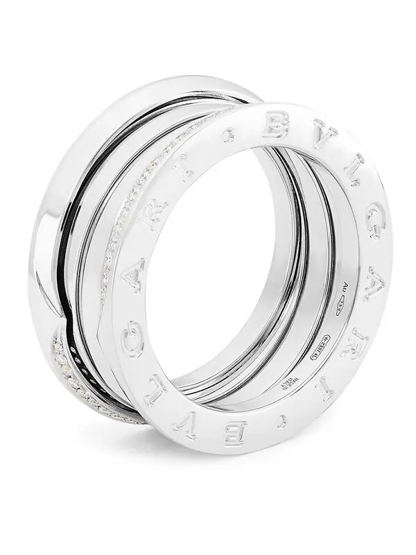 BVLGARI B. Zero1 18k & Diamond Three-band Ring