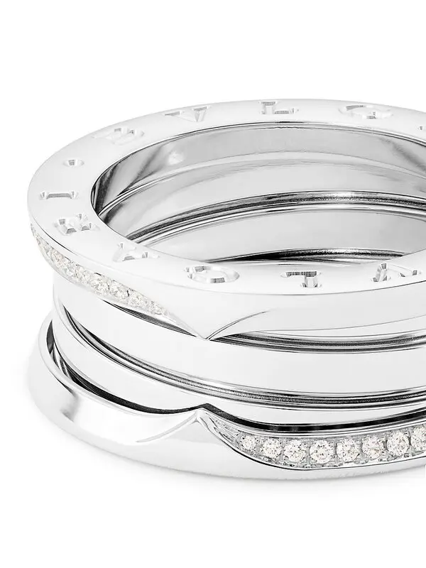 BVLGARI B. Zero1 18k & Diamond Three-band Ring