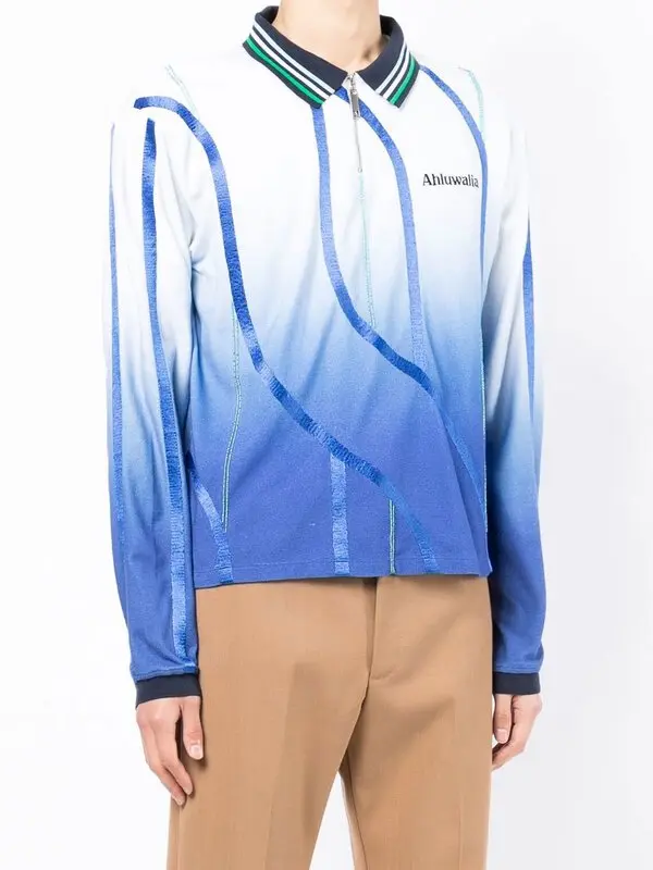 Ahluwalia Expression Long-sleeve Polo Shirt