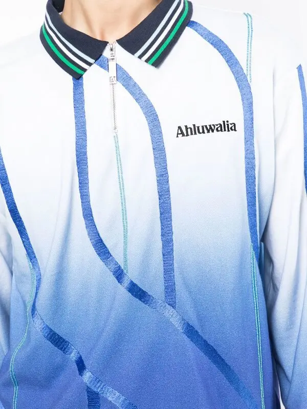 Ahluwalia Expression Long-sleeve Polo Shirt