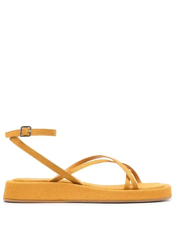 GIABORGHINI Rosie Strappy Flat Sandals - Yellow
