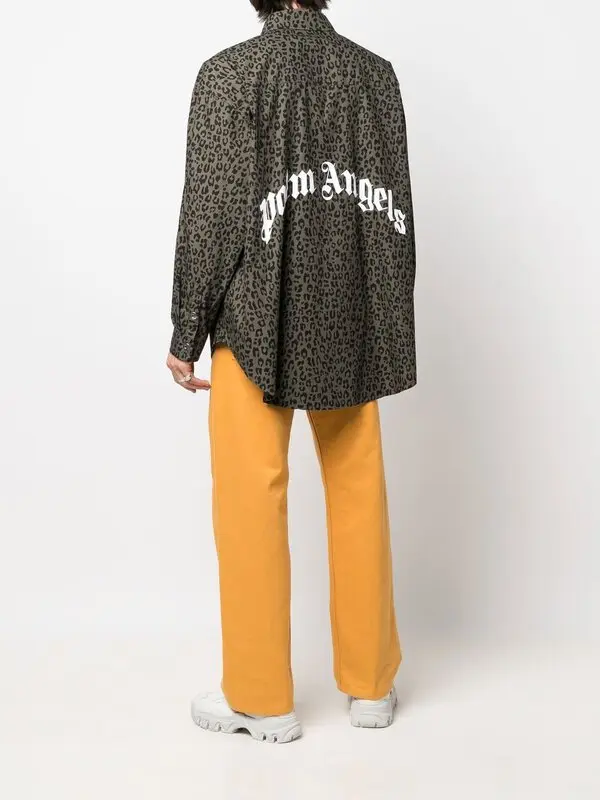 Palm Angels Leopard-print Cotton Shirt