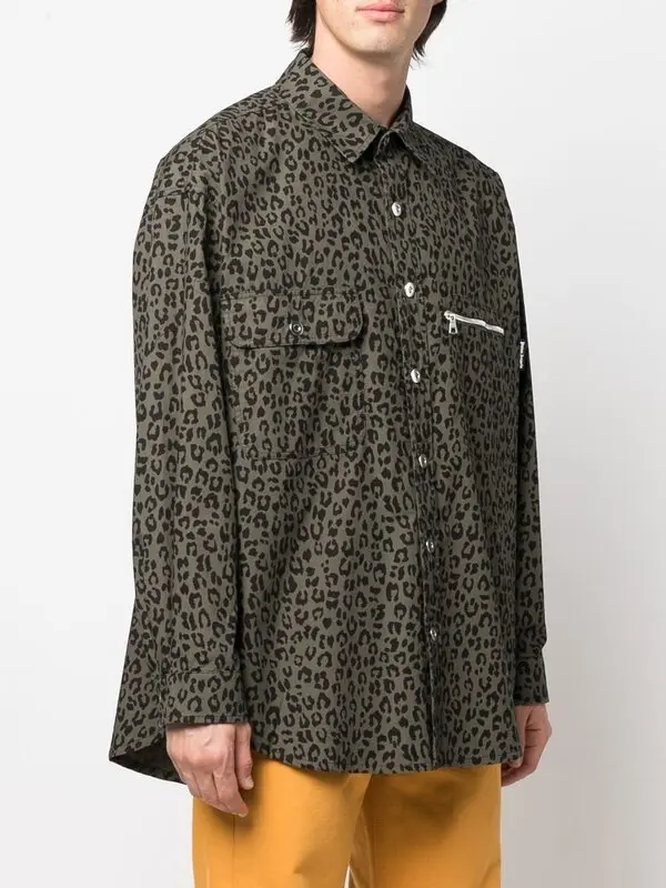 Palm Angels Leopard-print Cotton Shirt