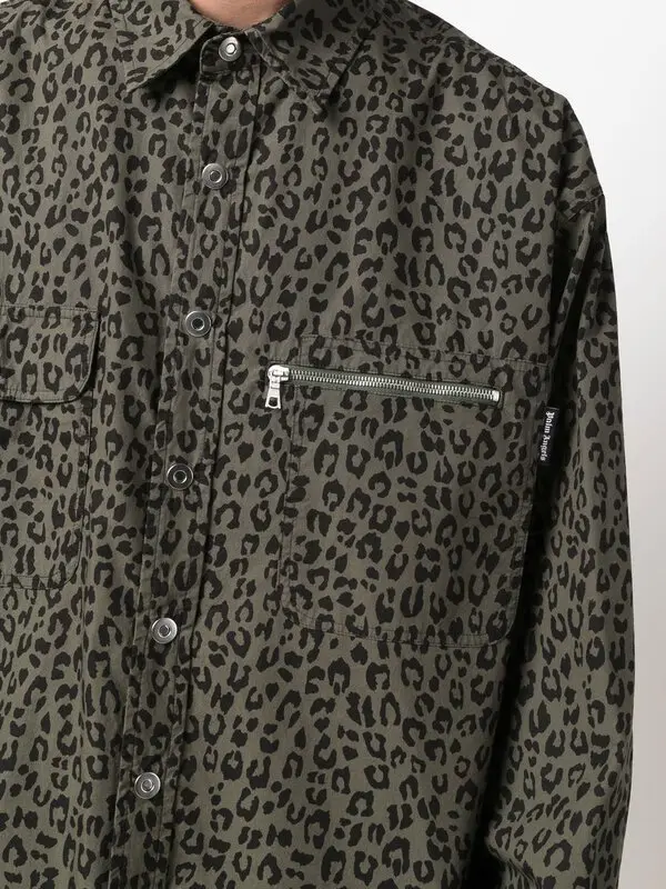 Palm Angels Leopard-print Cotton Shirt