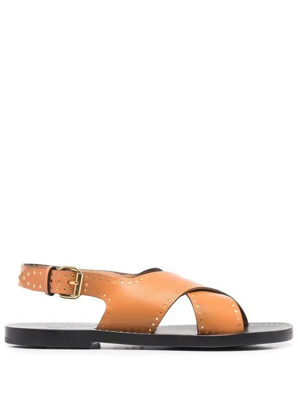 Isabel Marant Jane Leather Sandals - Brown