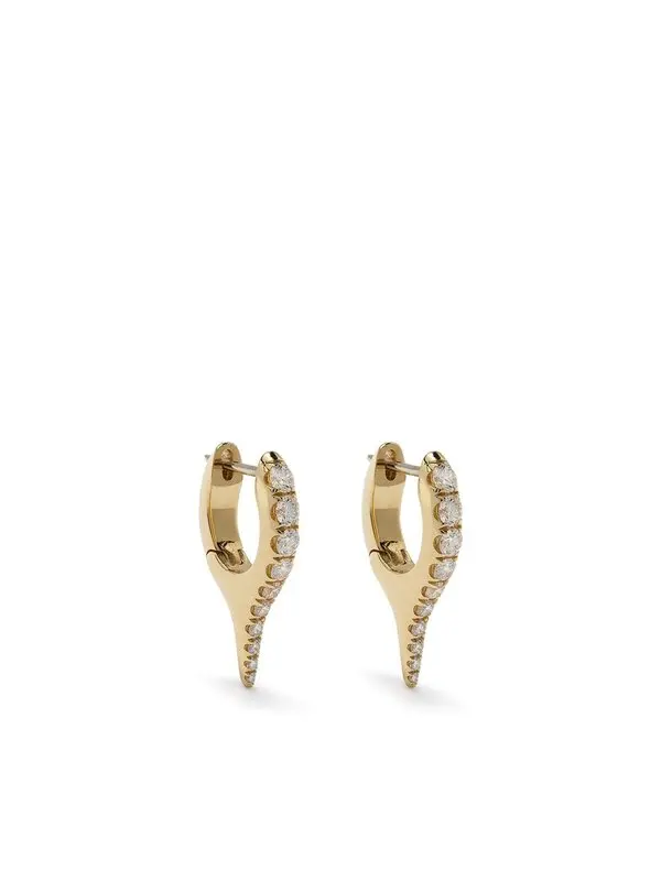 Melissa Kaye 18kt Yellow Small Lola Needle Diamond Earring - Gold