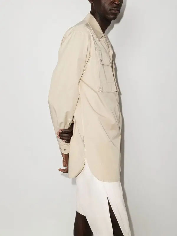 LEMAIRE Flap-pocket Cotton Shirt - Neutrals