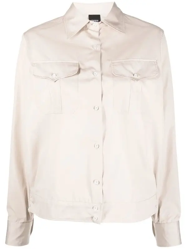 Aspesi Chest Flap Pocket Shirt - Neutrals