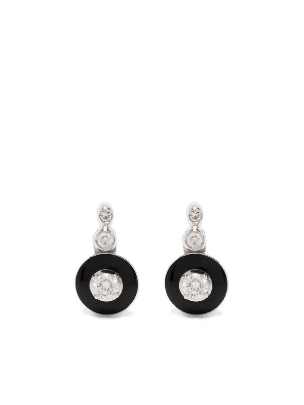 SELIM MOUZANNAR 18kt White Gold Mina Diamond Earrings - Silver