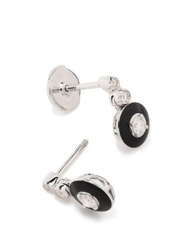 SELIM MOUZANNAR 18kt White Gold Mina Diamond Earrings - Silver
