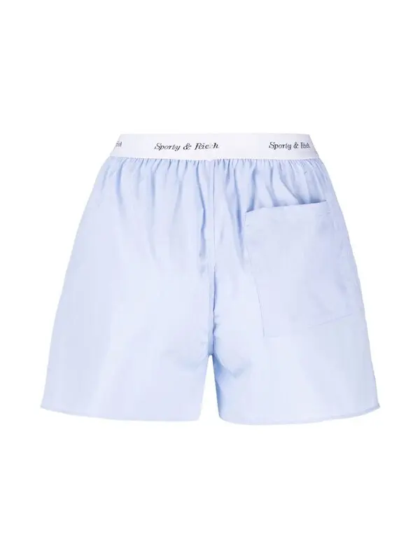 Sporty & Rich Logo Waistband Shorts