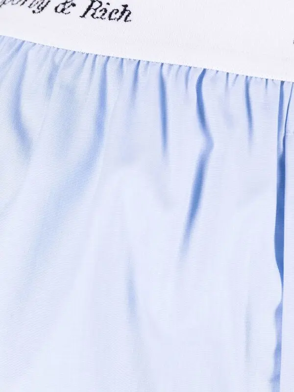Sporty & Rich Logo Waistband Shorts