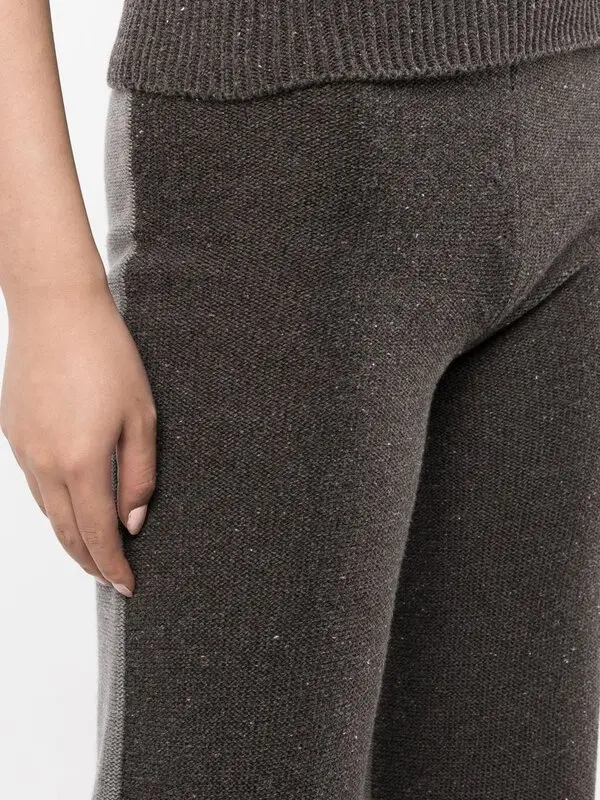 Off-White Languid Straight Leg Knitted Trousers - Grey