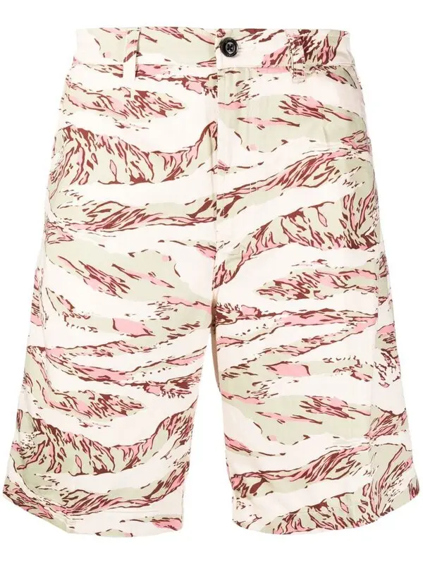 DIESEL® Camouflage Print Cotton Blend Shorts