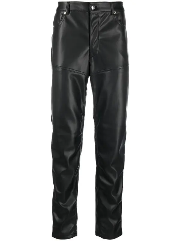 Eckhaus Latta Coated Slim-cut Trousers - Black