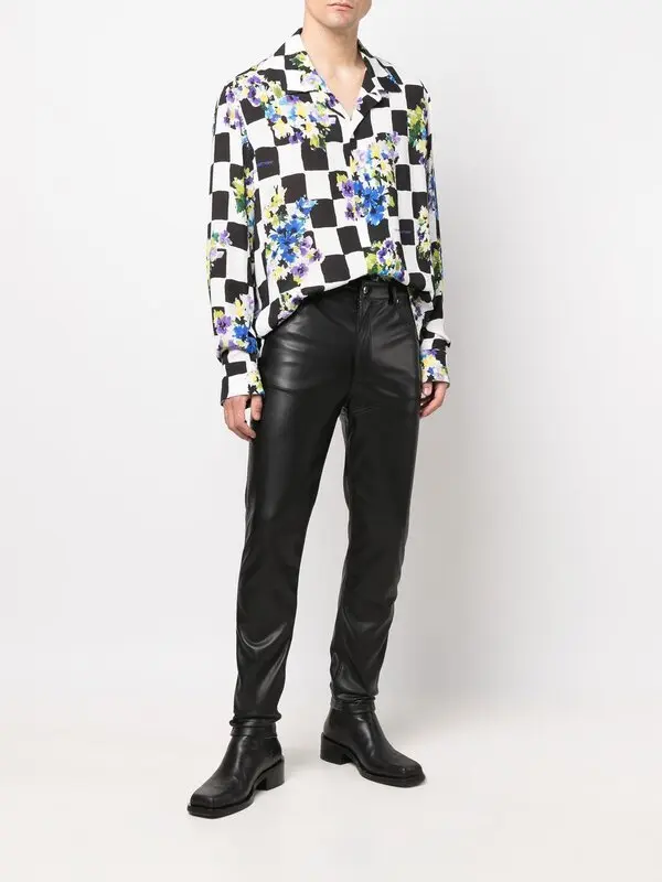 Eckhaus Latta Coated Slim-cut Trousers