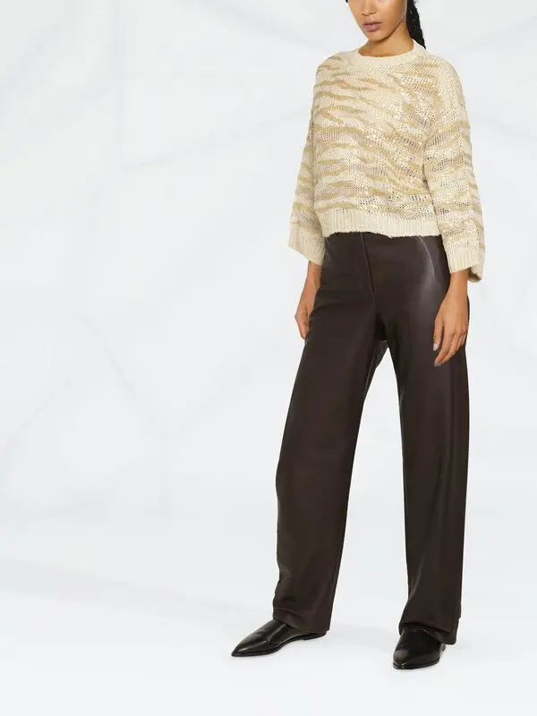 Brunello Cucinelli Sequin-embellished Jumper - Neutrals