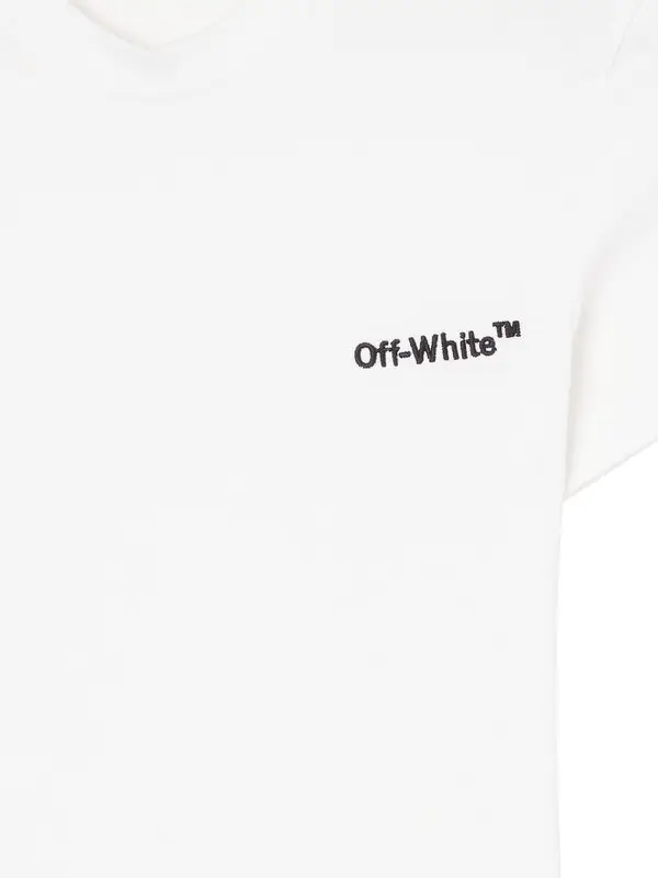 Off-White Helvetica Logo-print T-shirt - White