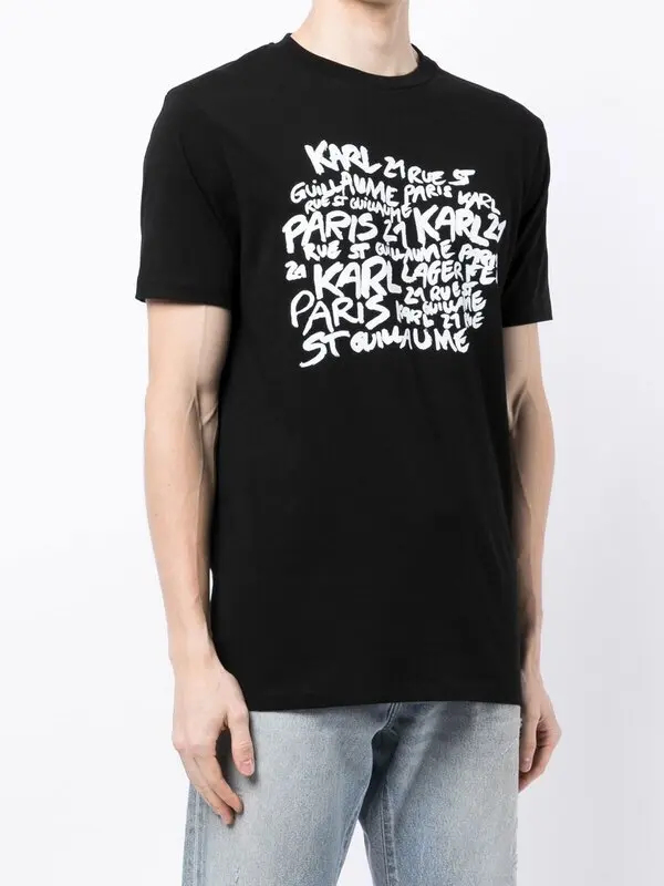 Karl Lagerfeld Logo Address Print T-shirt
