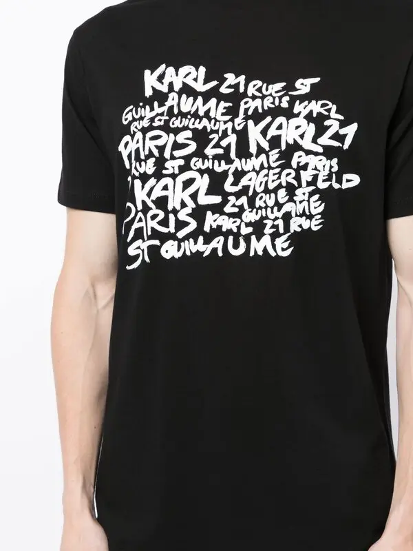 Karl Lagerfeld Logo Address Print T-shirt