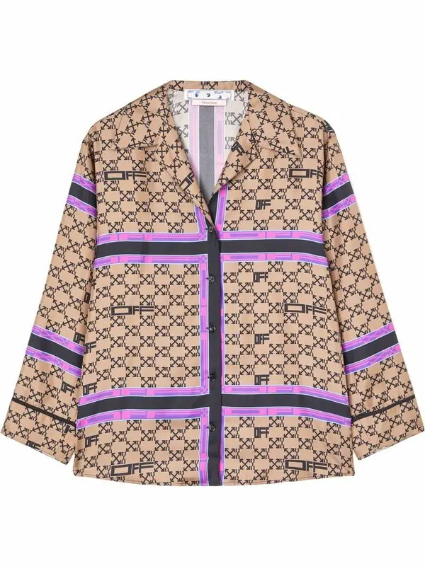 Off-White Arrows-motif Pajama-style Shirt - Brown