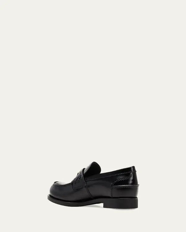 Miu Miu Leather Penny Loafers