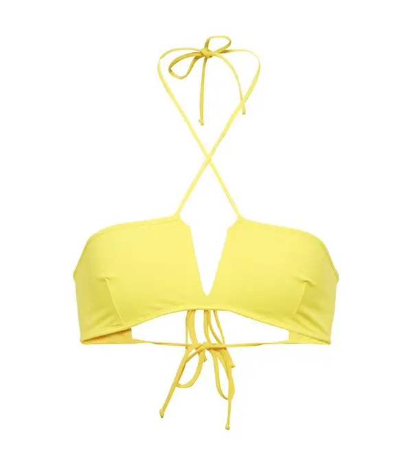 NENSI DOJAKA Halterneck Bikini Top - Yellow